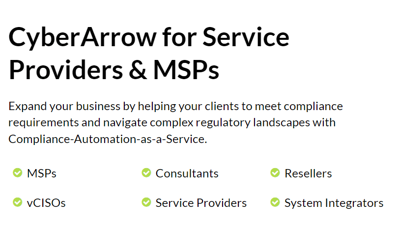 CyberArrow for service providers & MSPs | CyberArrow